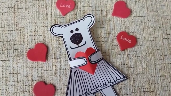 Валентинка из бумаги быстро и легко