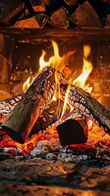 🔥 Уютный камин в 4K. Трескущий огонь и звуки камина. 2160p