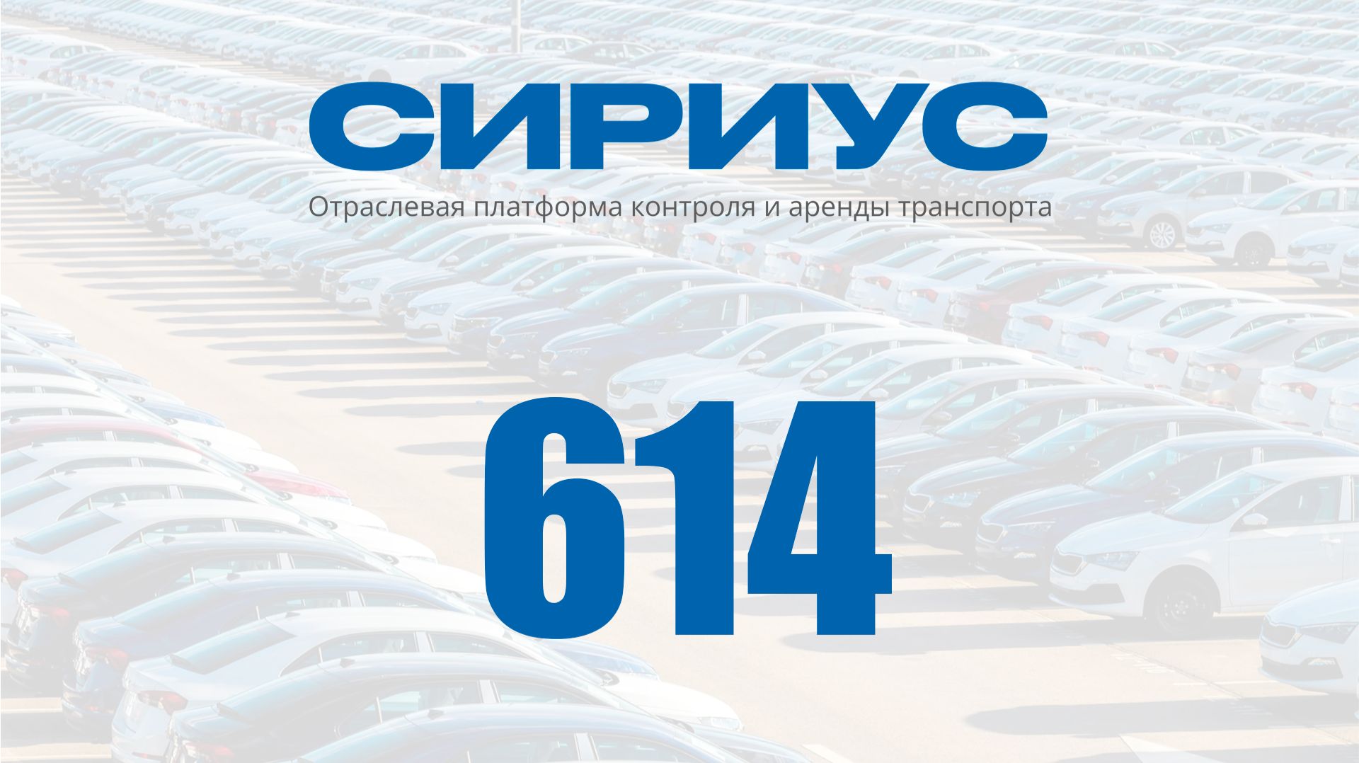 Раздел 614. Отраслевая платформа контроля и аренды транспорта Сириус