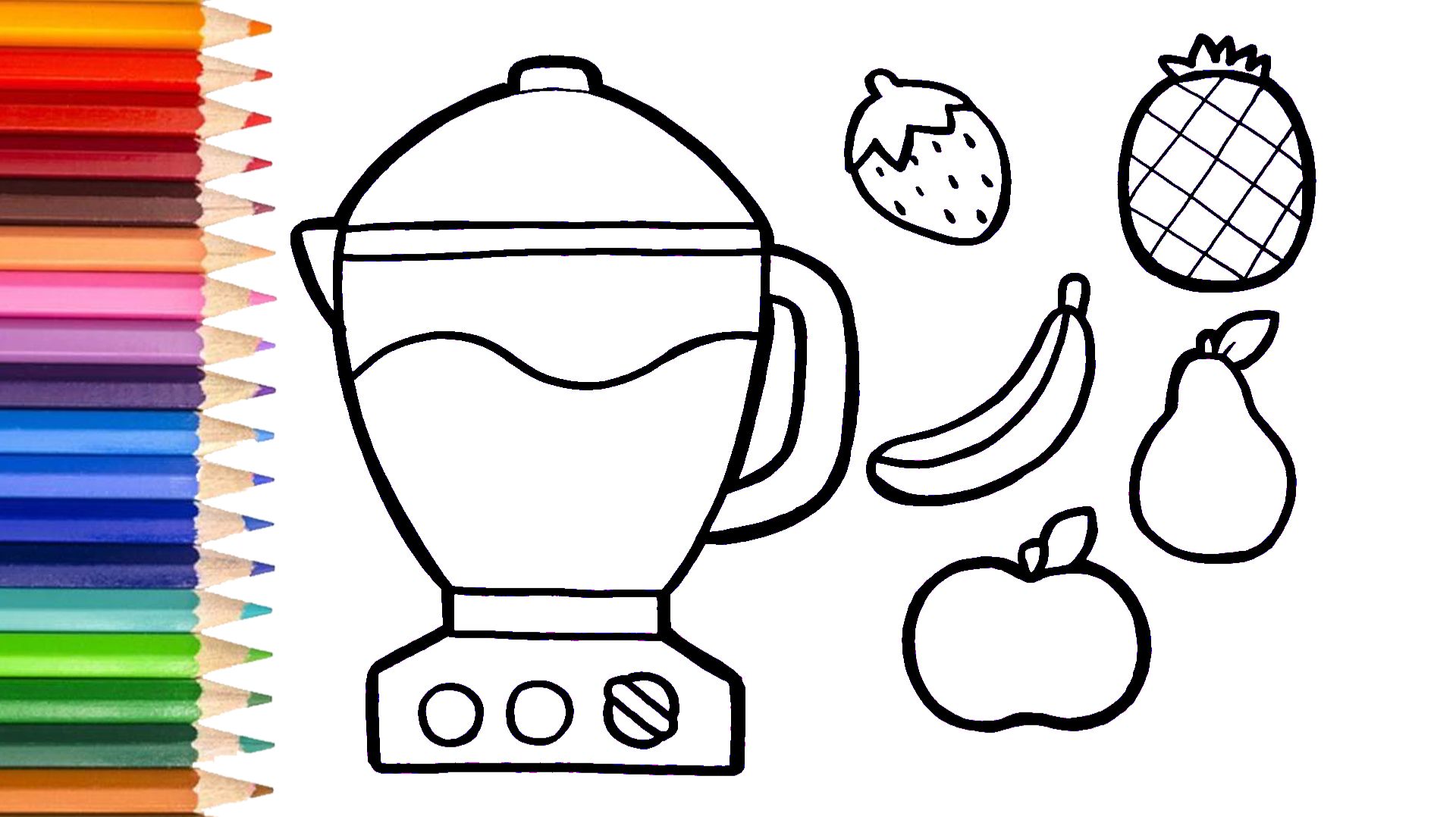 Мультик - раскраска для детей КУХОННЫЙ БЛЕНДЕР. Учимся вместе как нарисовать БЛЕНДЕР// РИСОВАШКА ТВ