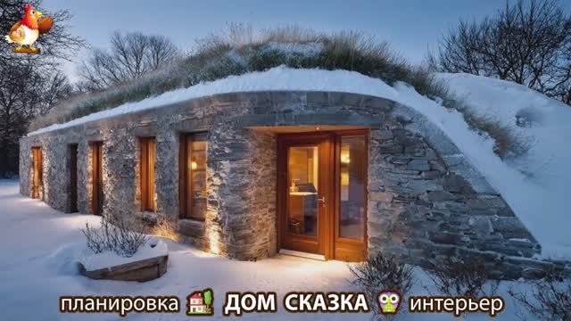 Сказочный дом мечты зимой – 3D идея для вдохновения с планировкой и интерьером 🏡🏚️🏠 вариант (34)