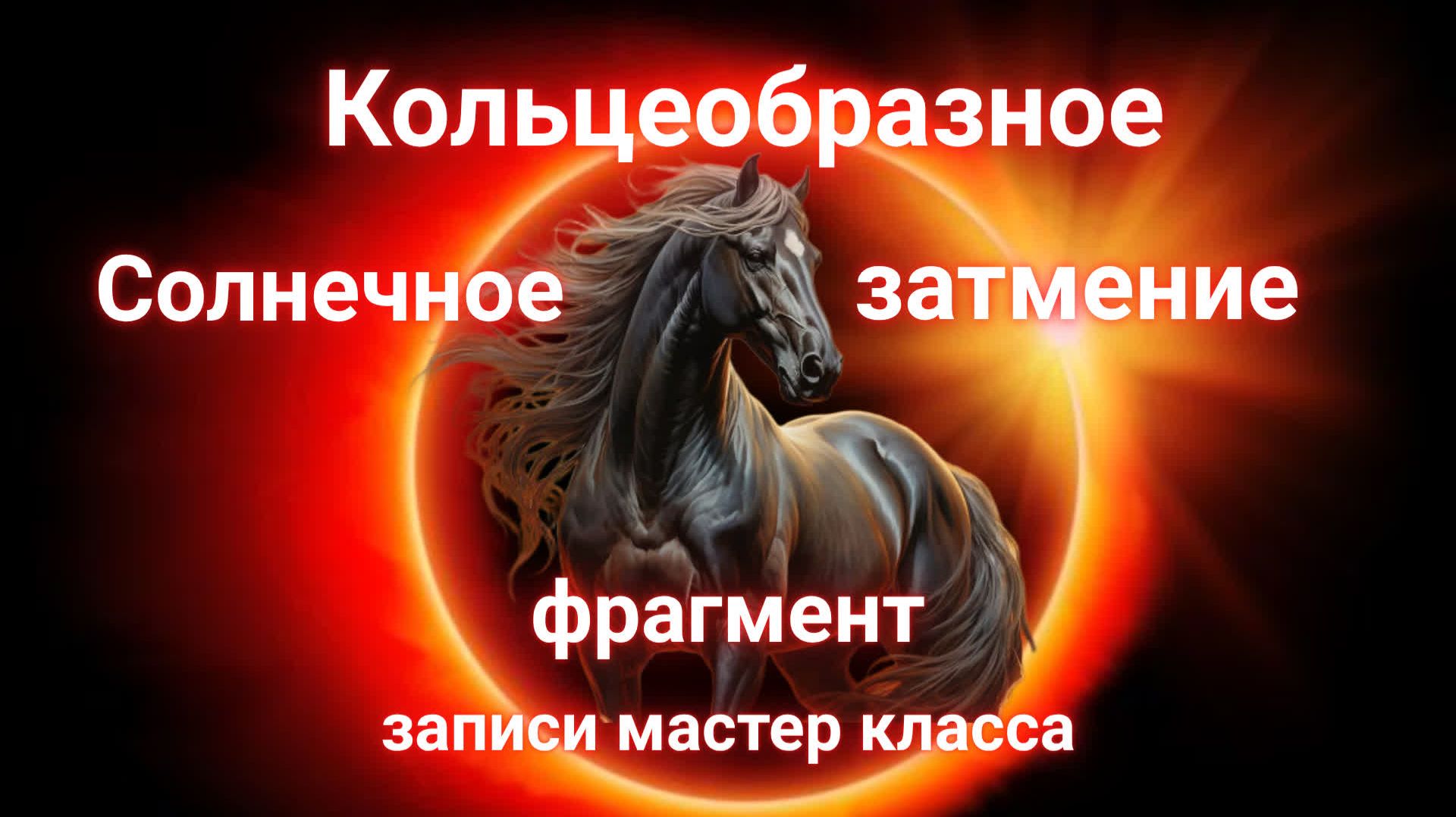 Кольцеобразное солнечное затмение. Фрагмент мастер класса