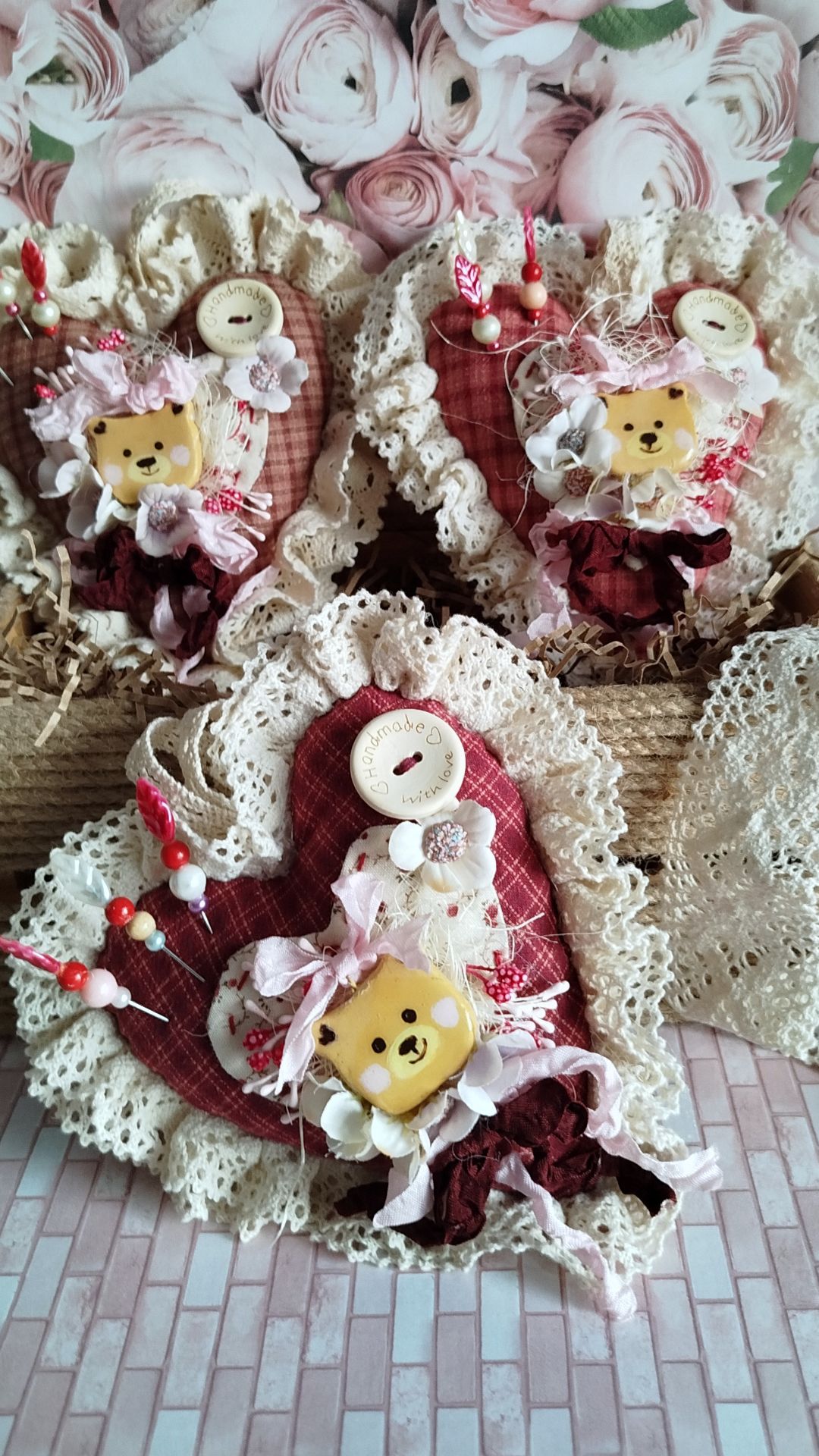 Текстильные сердца