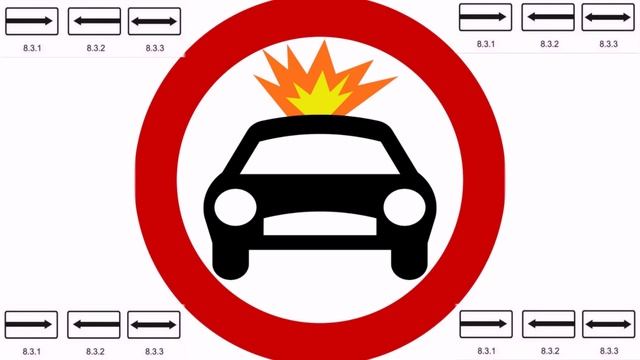 Запрещающие знаки. Знак 3.33. Движение транспортных средств со ВВ или ЛВВ запрещено
