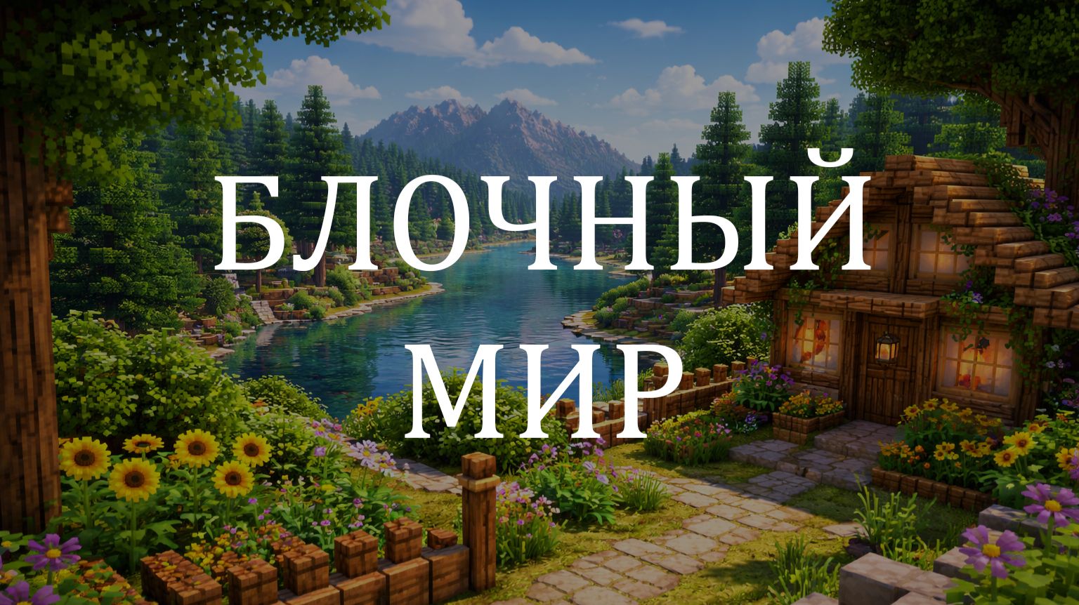 Летний мир в стиле Minecraft 🌞 1 час | Весёлая музыка для детей