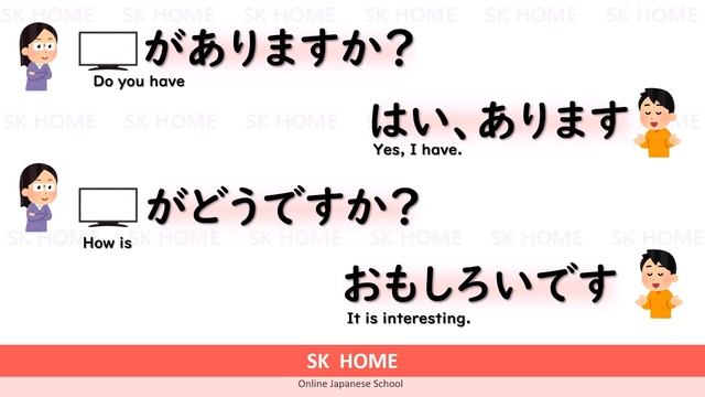 Japanese Lesson 8 - what do you have