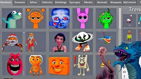 Мультик игровая площадка против новых персонажей, гу-гу-гага, морские чудовища преследуют меня.