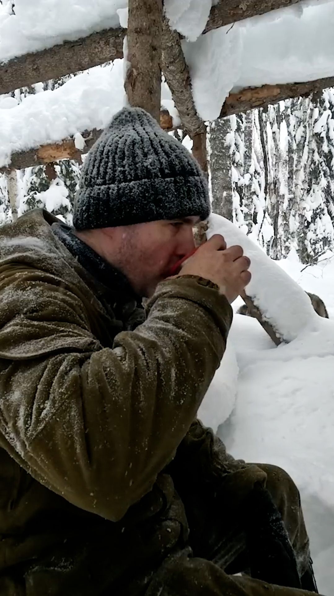 Ночь в лесной хижине. Изба глухариная. Установка капканов.
