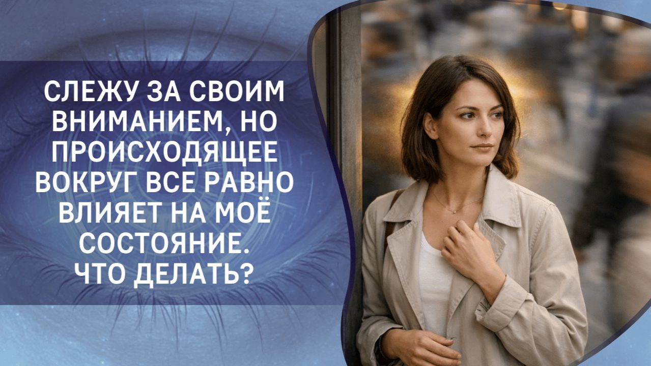 Слежу за своим вниманием, но происходящее вокруг все равно влияет на моё состояние. Что делать?