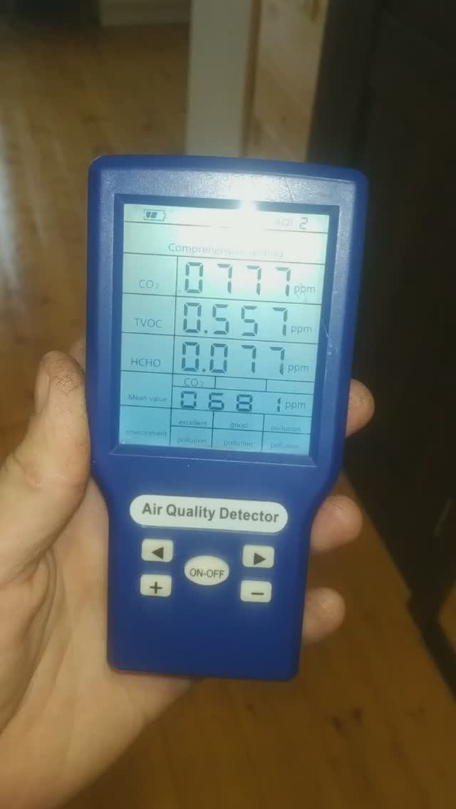 Проверяем качество воздуха, дома, на улице и в бане при горении печи, когда топка в парилке.