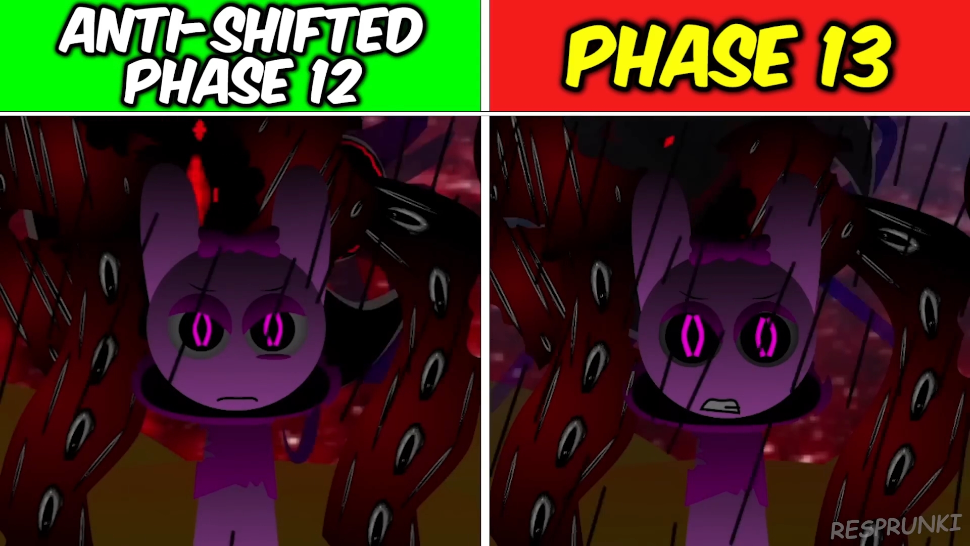 спрунки anti-shifted фаза 12 против фаза 13