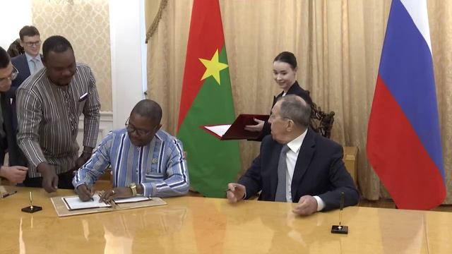 Церемония подписания документов С.Лавровым и К.Траоре, Москва, 12 февраля 2026 года