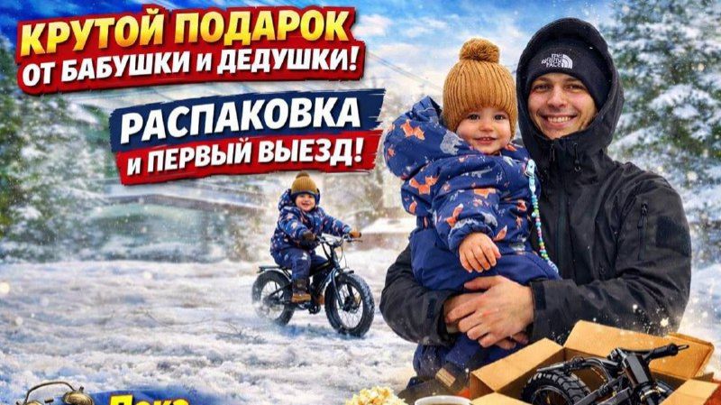 Детский экскаватор для ребенка и велосипеды для взрослых