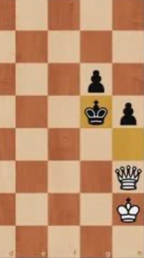 Ферзевый эндшпиль. Самый гениальный выигрыш за белых без 3 пешек