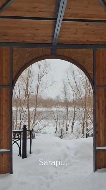 🌬 Февраль на набережной  Сарапула — это тишина.