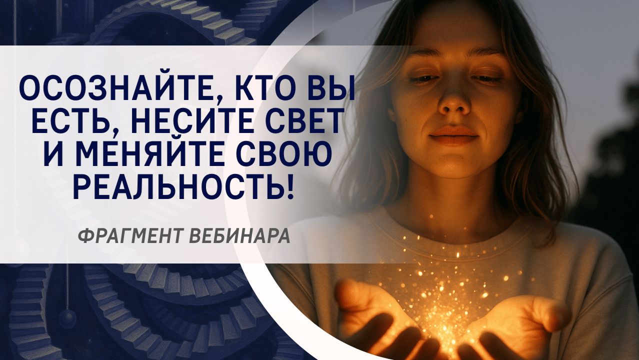 Осознайте, кто вы есть, несите свет и меняйте свою реальность! Фрагмент вебинара