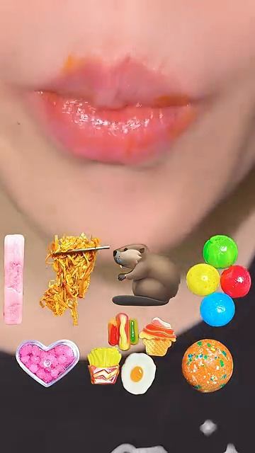 ASMR Эмодзи Еда Звуки еды Мукбанг 2