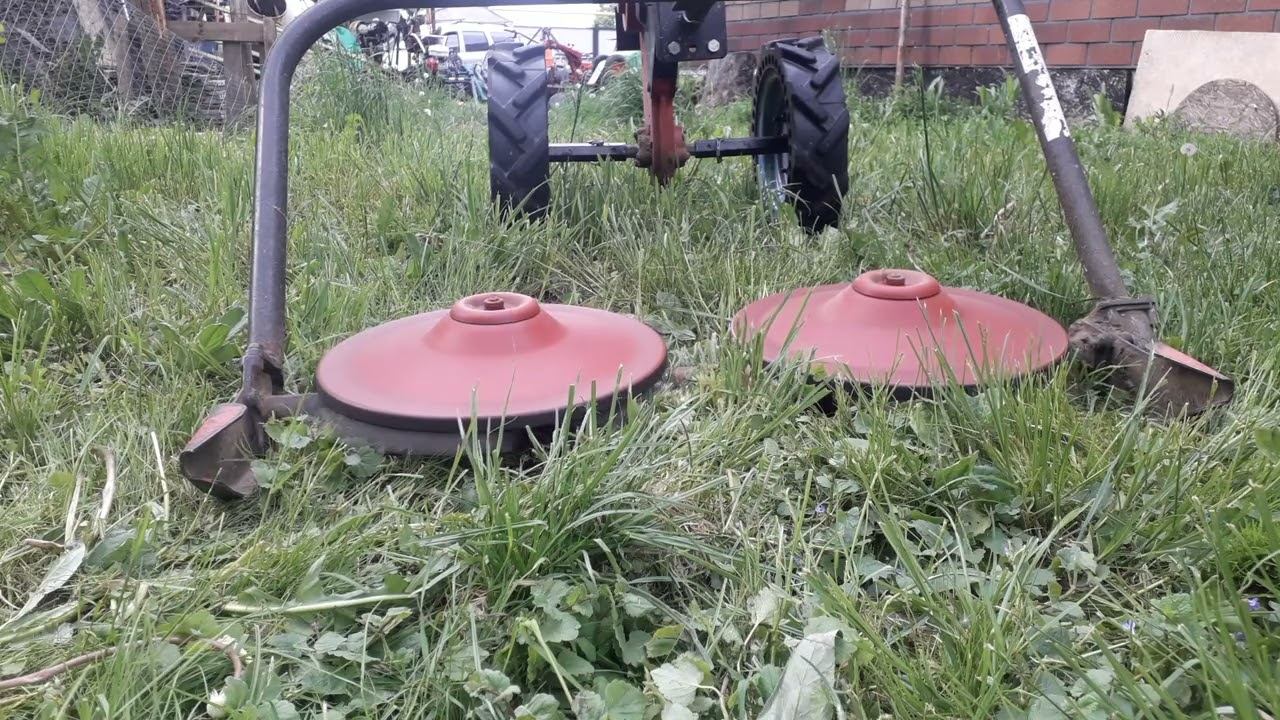 двухроторная косилка, разгон дисков