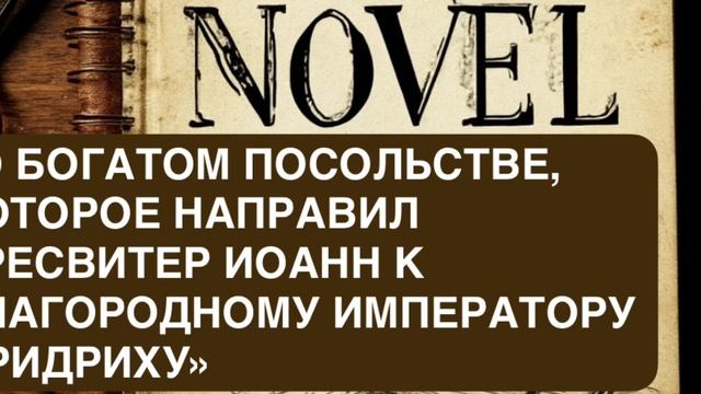НОВЕЛЛЫ. «О богатом посольстве, которое направил пресвитер Иоанн к благородному императору Фридриху»
