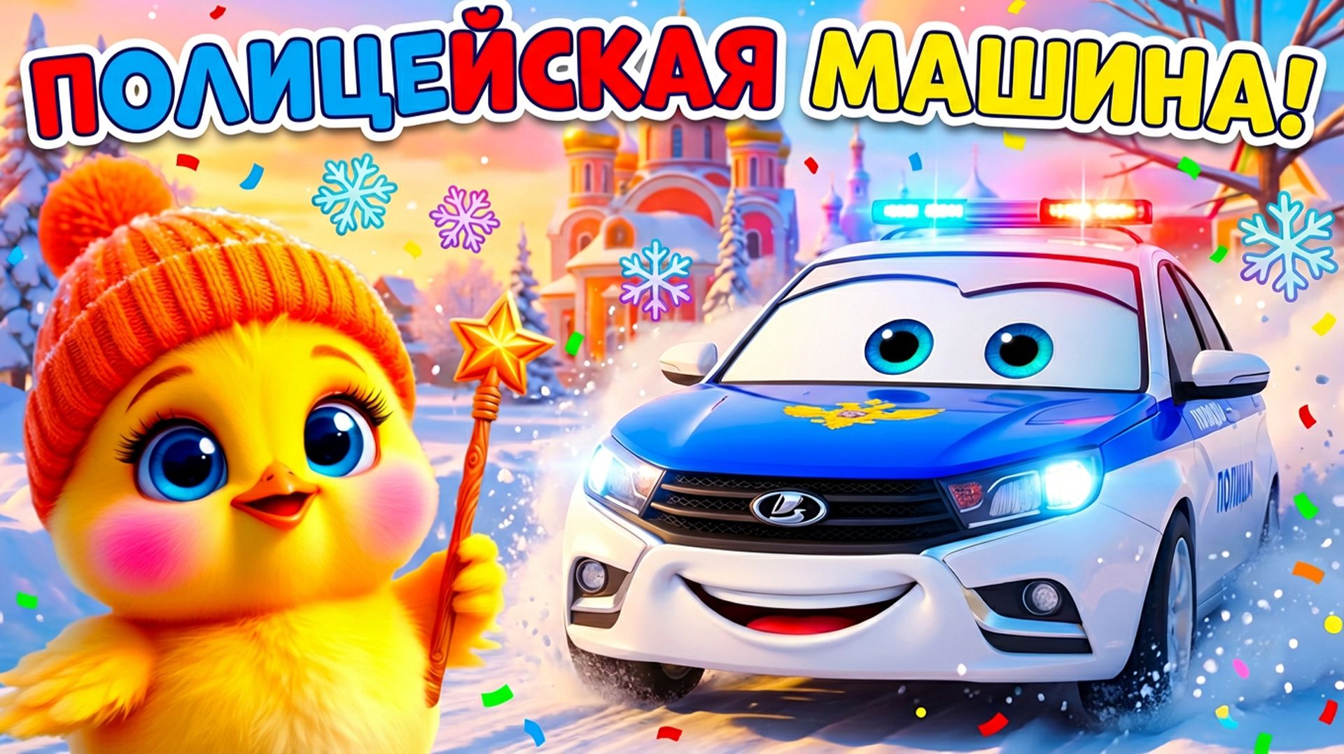 🚓 Полицейская Машинка — Песенка для детей | Мультики про машинки | Цыплёнок ЧИК-ЧИК