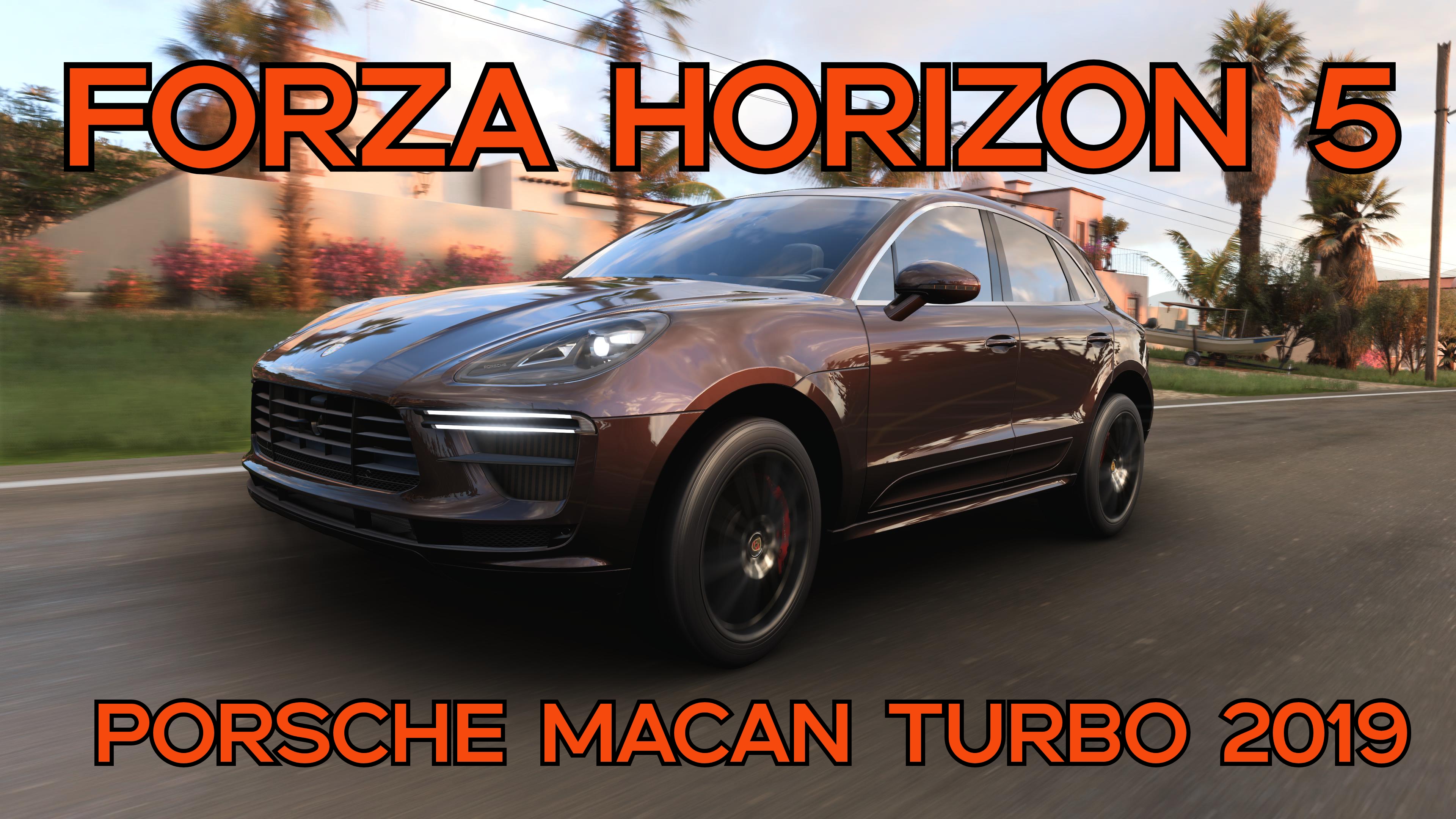 "От асфальта до песка: Porsche Macan Turbo 2019 в мире Forza Horizon 5"
