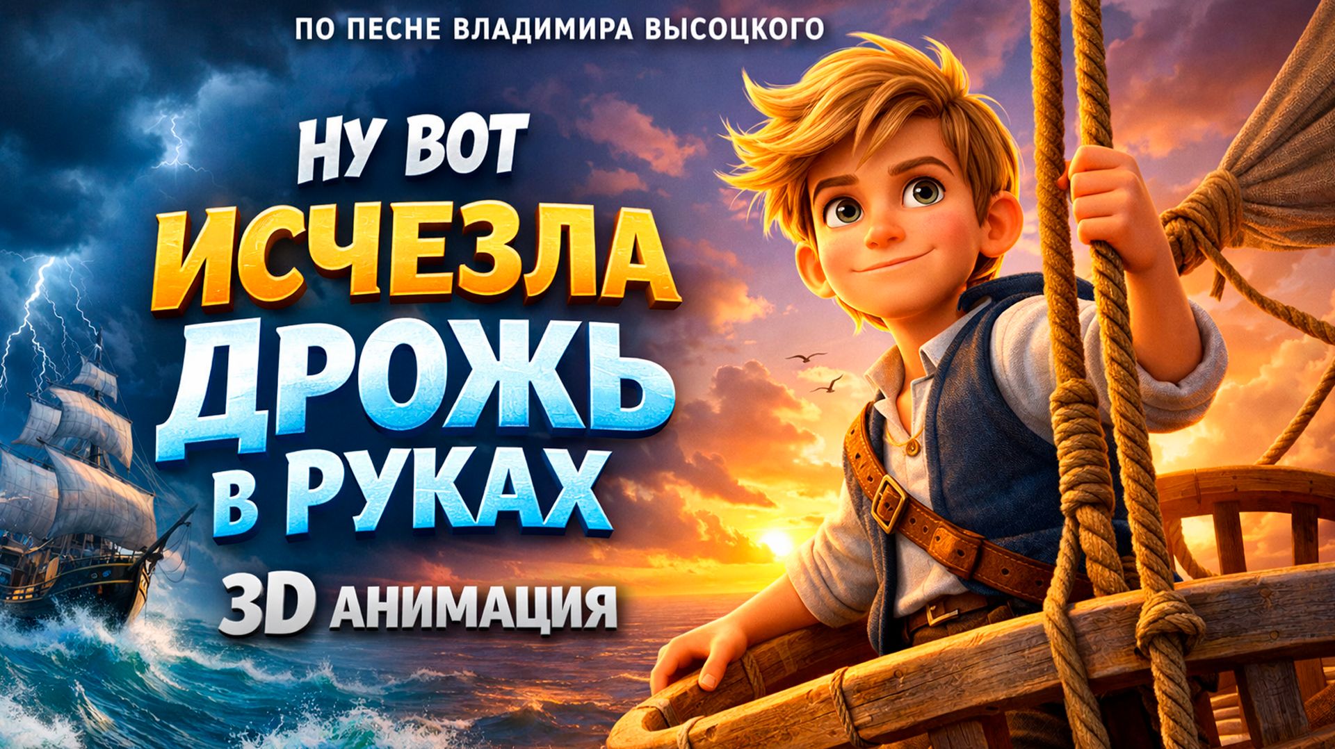 " Ну вот исчезла дрожь в руках" — 3D мультфильм по В.С.Высоцкому