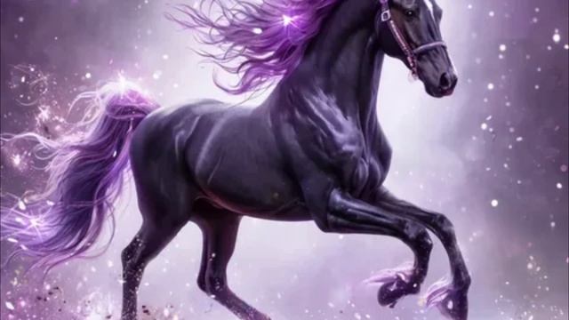 Конь сиреневый.