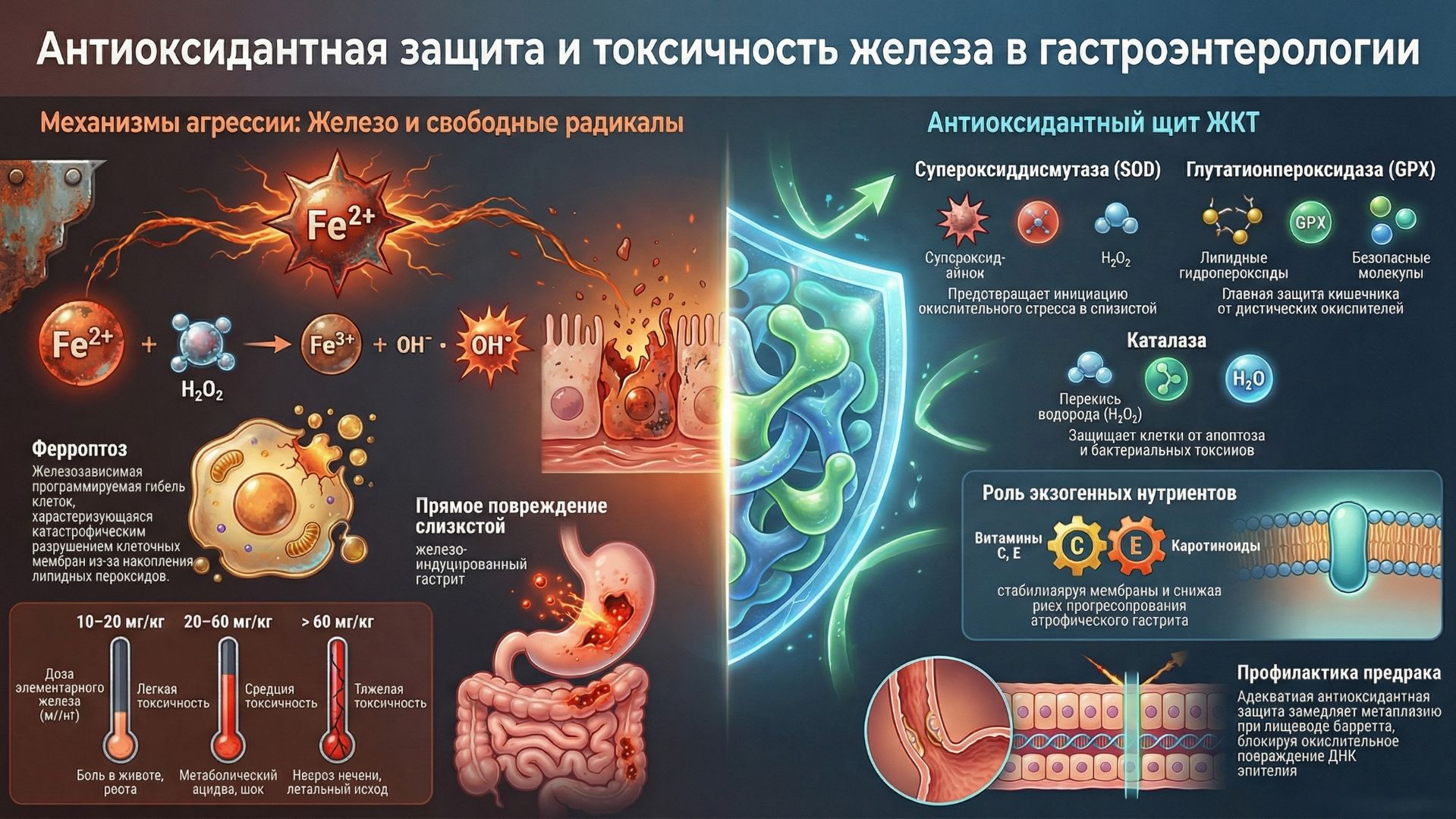 Как витамин С превращает двухвалентное железо в яд при лечении анемии препаратами Fe2+