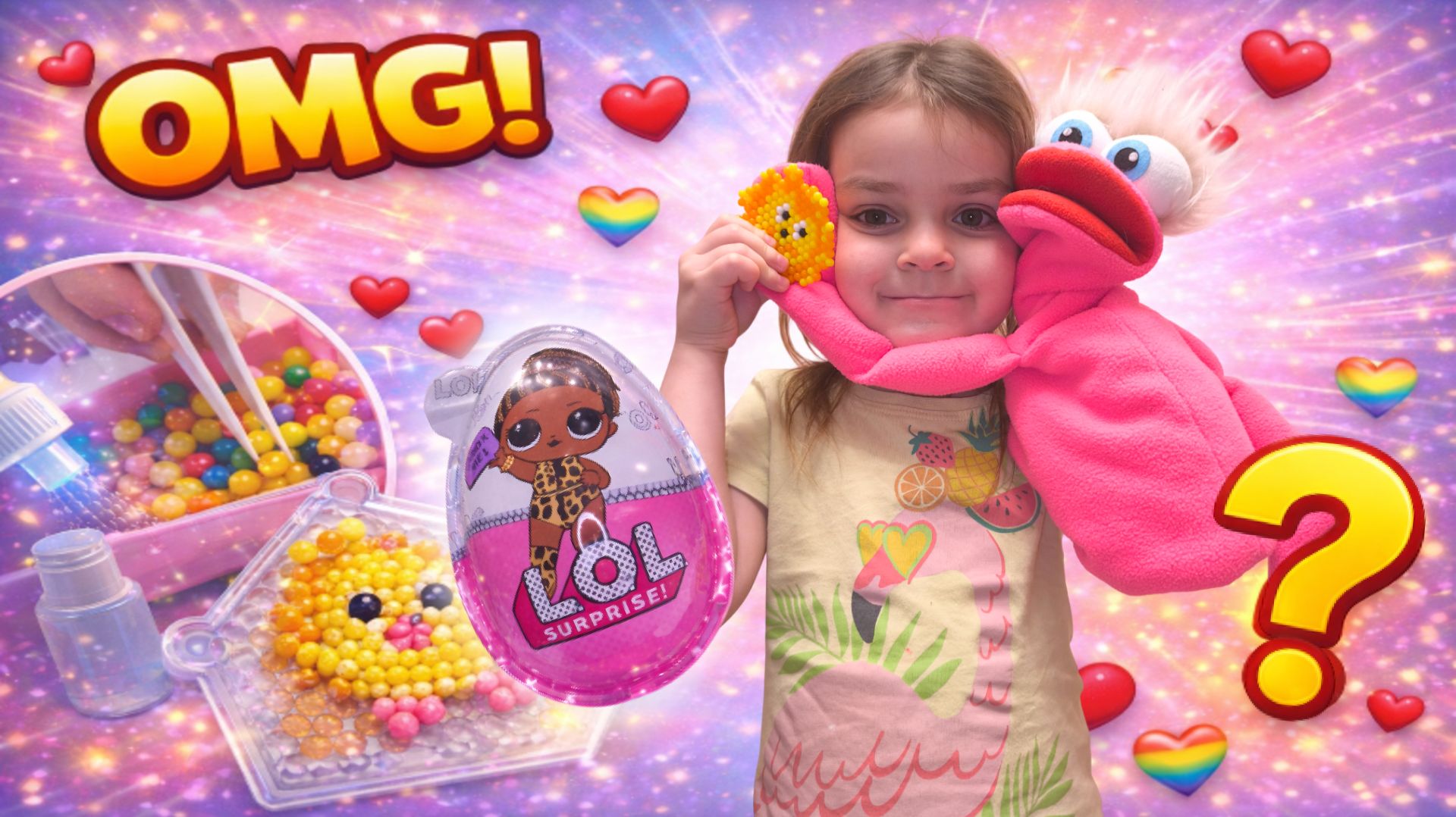 МЫ НЕ ОЖИДАЛИ ТАКОГО Лия Бум и Пинки Бумс распаковка LOL surprise яйцо и Аквамозаика