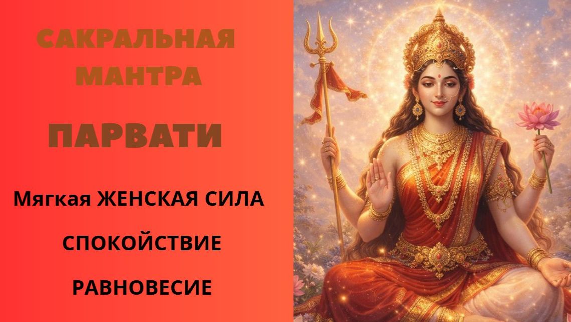 Сакральная Мантра ПАРВАТИ. Мягкая Женская Сила. Спокойствие. Равновесие.