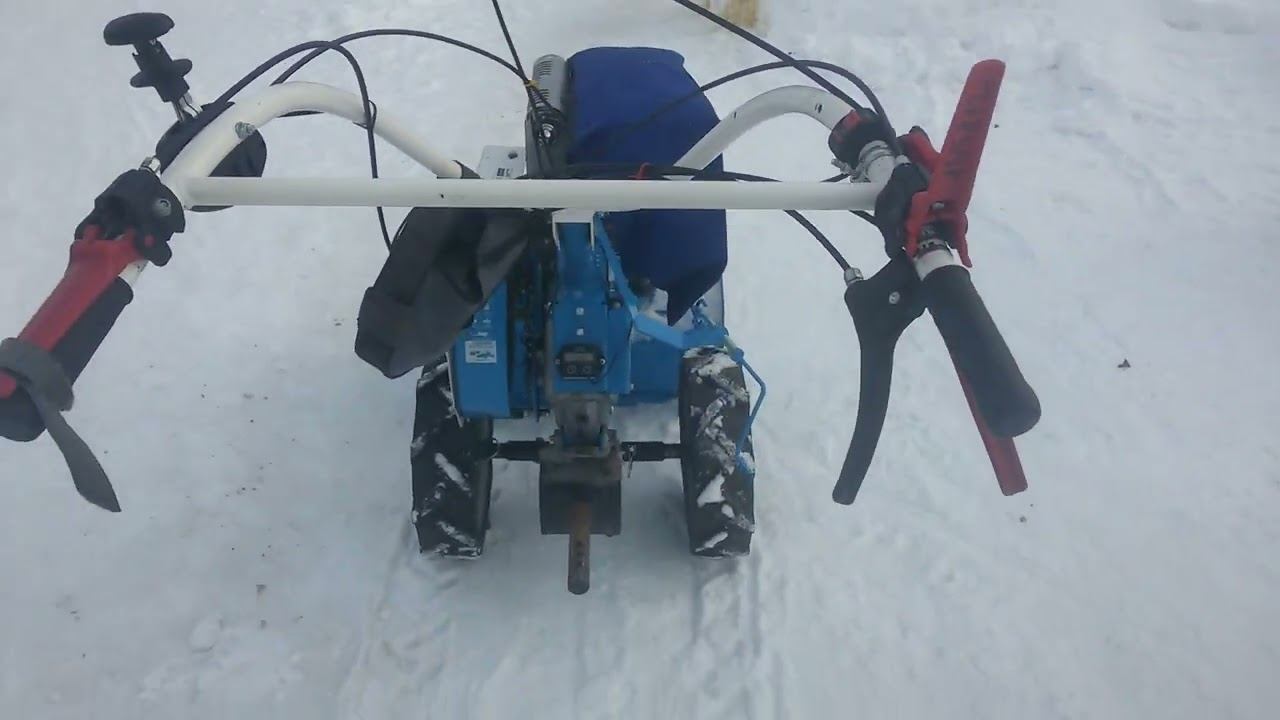 Нева МБ-23 Мультиагро с снегоуборочной приставкой