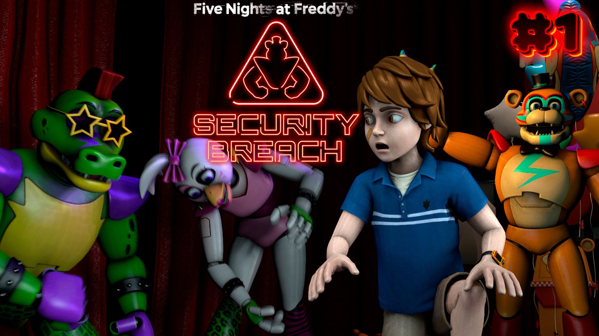 [FNAF SB] Перове прохождение FNAF Security Breach от Монти с Русской озвучкой #1