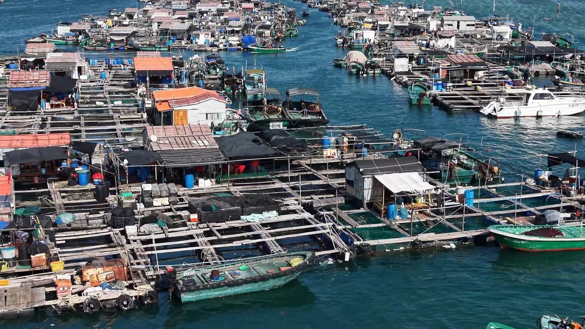 Китайская деревня-ферма на воде. Остров Хайнань.