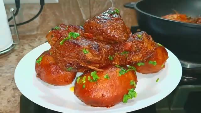 Говядина с картошкой - простой и вкусный рецепт.