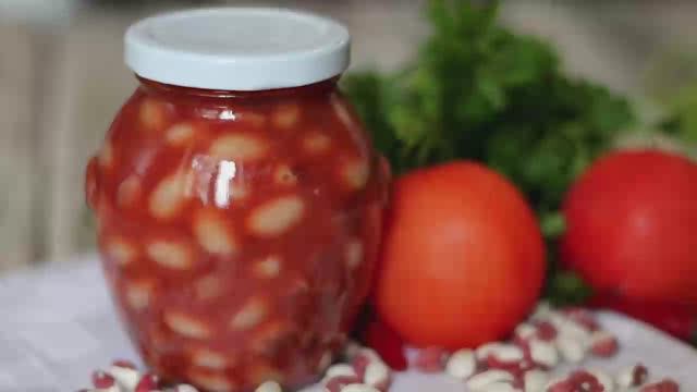 Консервированная фасоль в томатном соусе на зиму - рецепт заготовки фасоли в домашних условиях!