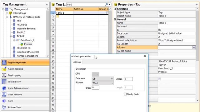 WinCC v8.0 Step By Step 4 - Создание тегов в разделе S7 PLC Connection