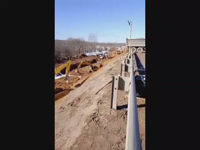 Стройка дороги м9 Москва-Рига