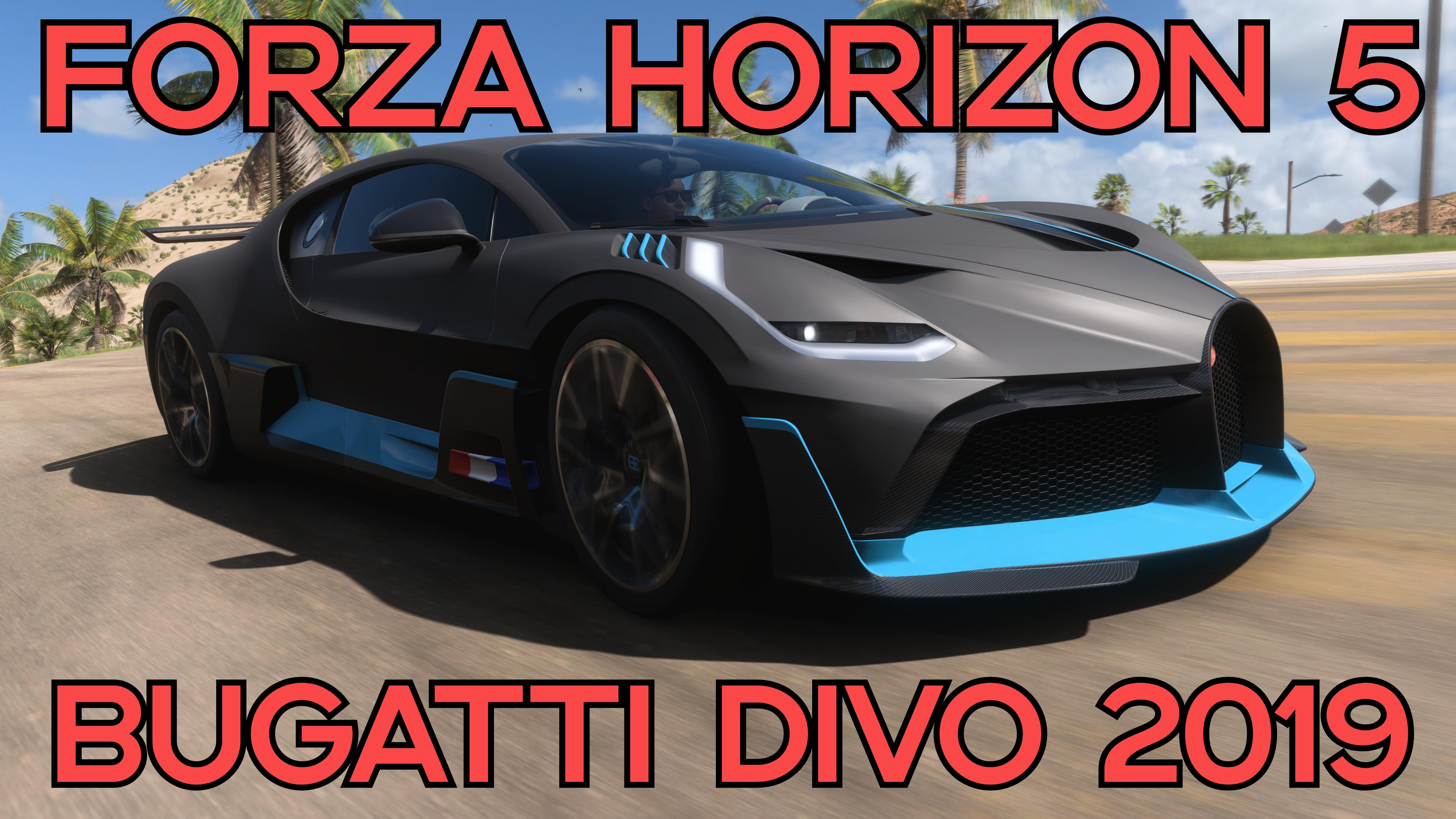 "Bugatti Divo 2019: Грация, скорость и роскошь в Forza Horizon 5"