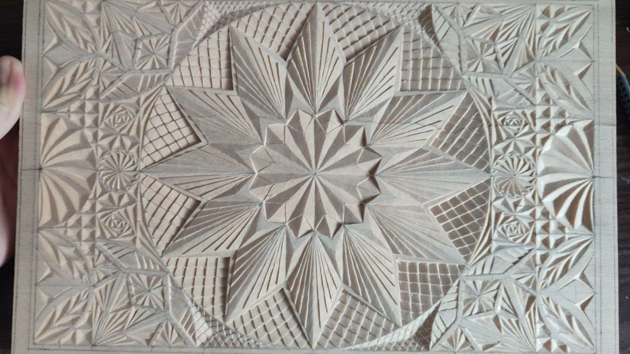 Работа в стиле геометрической резьбы. (14)