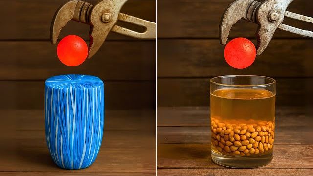 ЭКСПЕРИМЕНТ С ГОРЯЧИМ ШАРИКОМ🎈 ПРИ 1000 ГРАДУСОВ♨️♨️!! ПЕНОПЛАСТ, ШОКОЛАД И ДРУГОЕ!! РЕАКЦИЯ