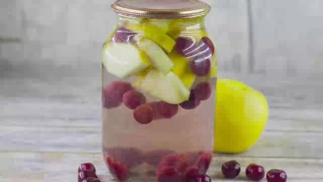 Самый вкусный компот из вишни и яблок на зиму - простой рецепт вишнево-яблочного компота!