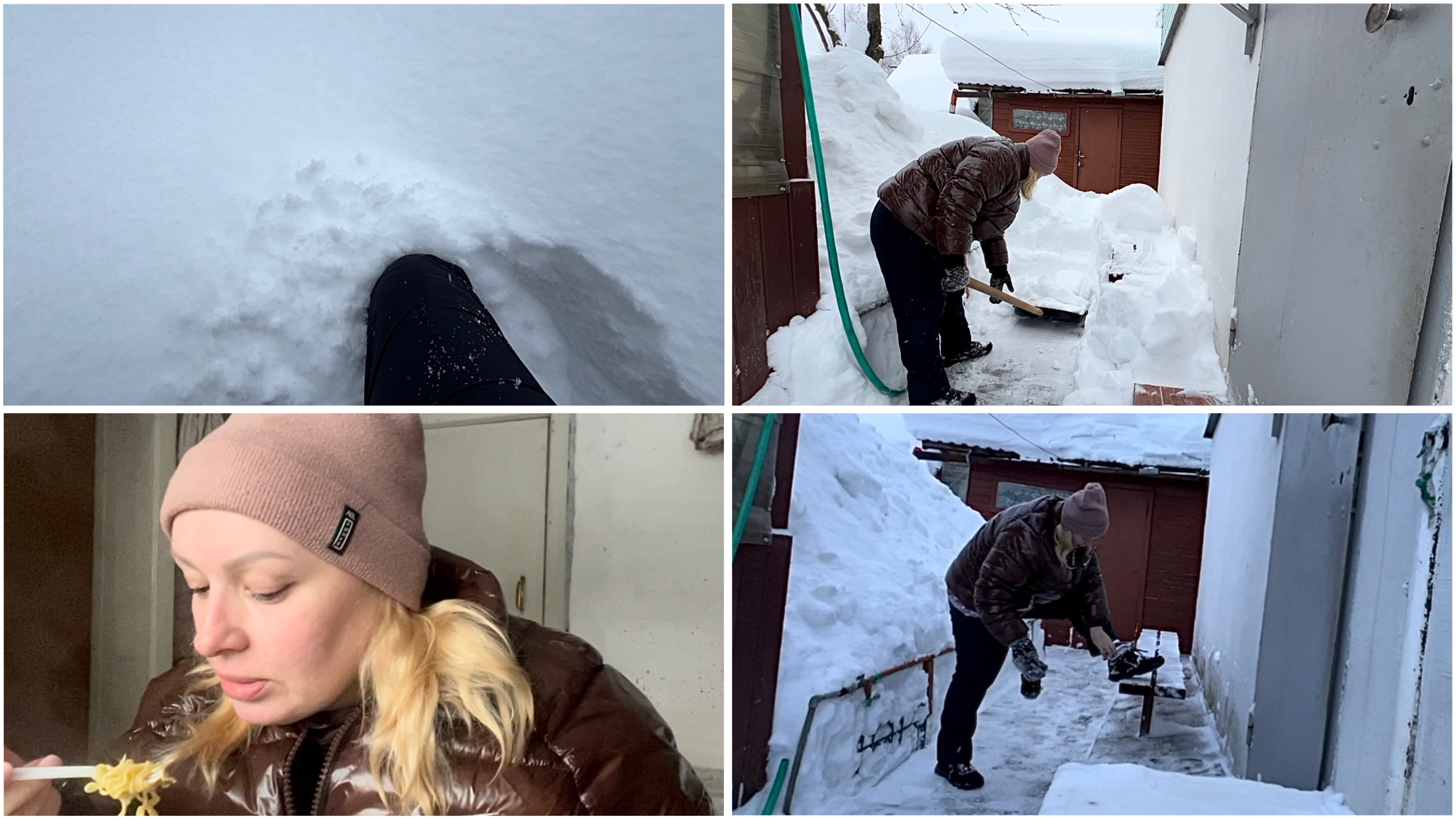 14 февраля. На даче. Вот это намело. Дачный макбунг. С праздником влюбленных❤️