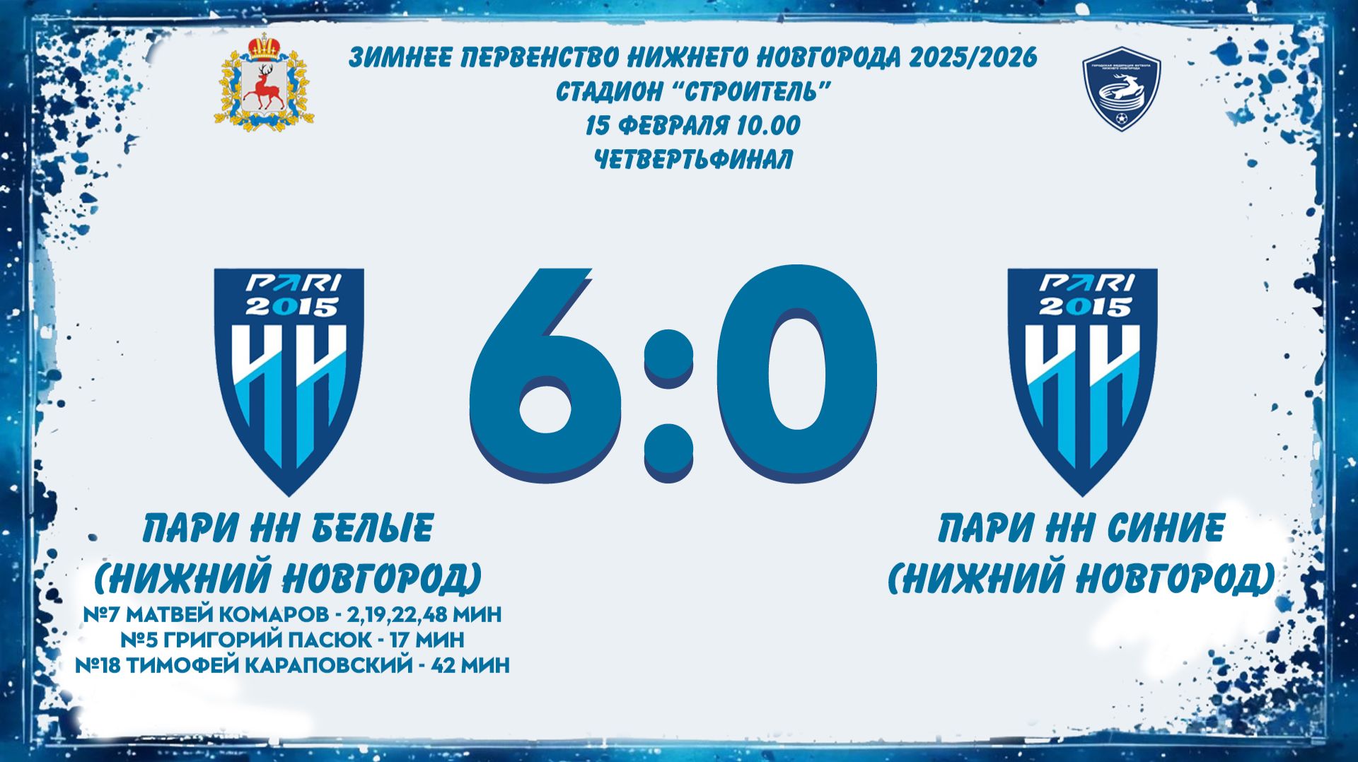 Пари НН Белые (Нижний Новгород) - Пари НН Синие (Нижний Новгород)