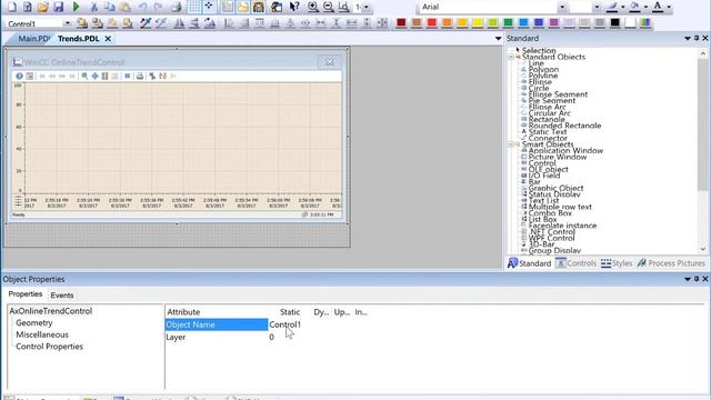 WinCC v8.0 Step By Step 19 - Создайте экран тренда с помощью функции Trend Control