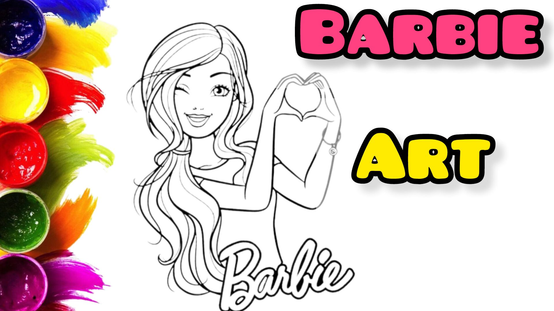 Как нарисовать Барби просто/ Раскраска Barbie 💖