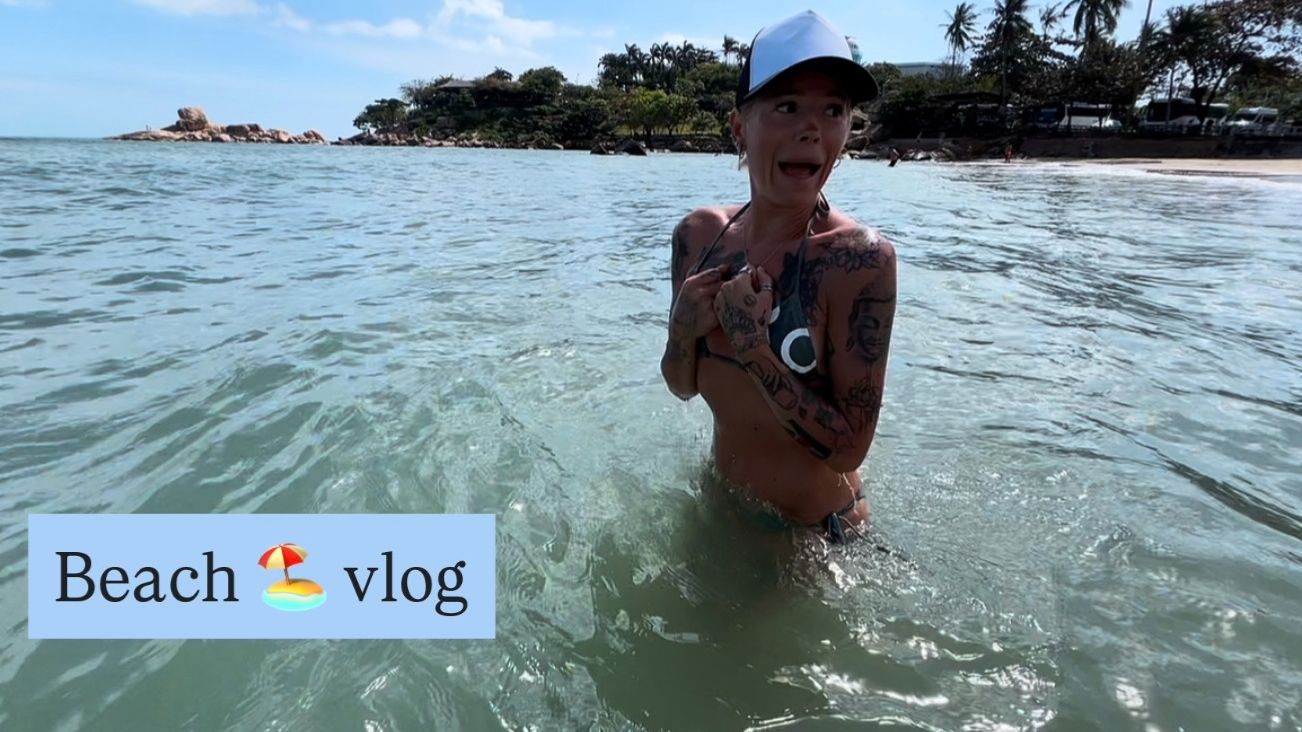 Кофе в Старбакс и бегом на пляж 🏖️ Жадно наслаждаемся погодой ☀️Трусиха в южно-китайском море 🌊 Ч1