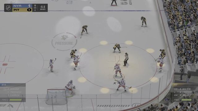 #11 NHL 2026 на PlayStation 5 в 4К карьера 11 игра New York Rangers и Pittsburgh Penguins