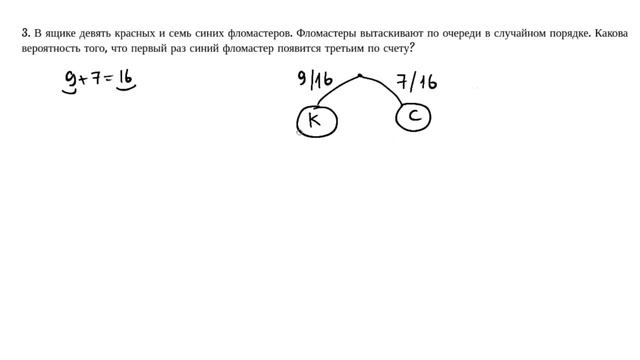 Теория вероятностей для ЕГЭ. Урок 4. Метод деревьев