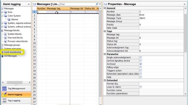 WinCC v8.0 Step By Step 16 - Настройка сообщений в журнале аварийных сигналов WinCC