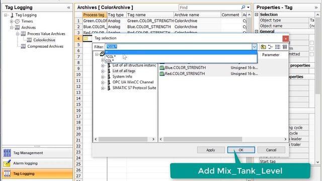 WinCC v8.0 Step By Step 18 - Создание архива значений (Archive in Tag Logging)